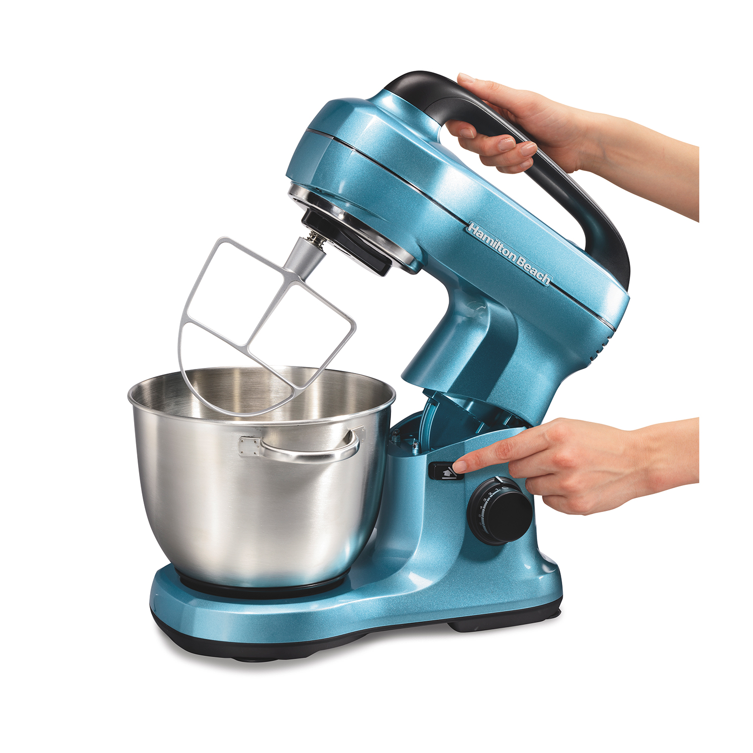 Hamilton Beach 7 Speed Stand Mixer, Blue - 63393
